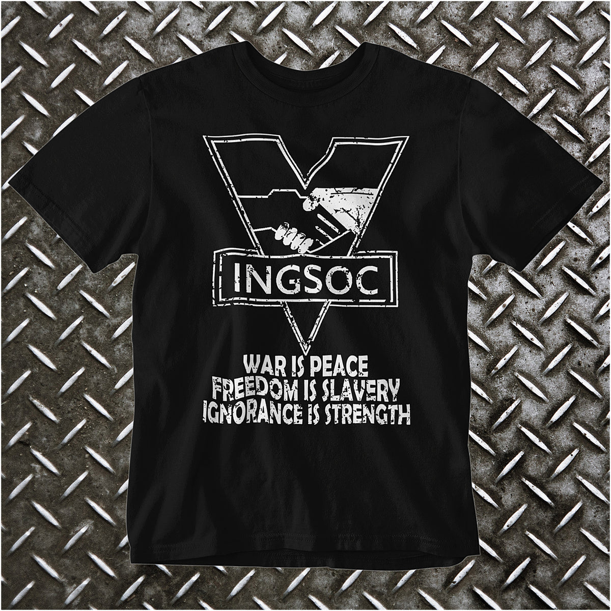 George Orwell 1984 T Shirt | INGSOC War Is Peace | Revolution Ape